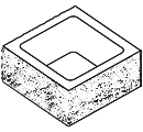 Angelus Block 16-Inch Square Column CMU - Split Face